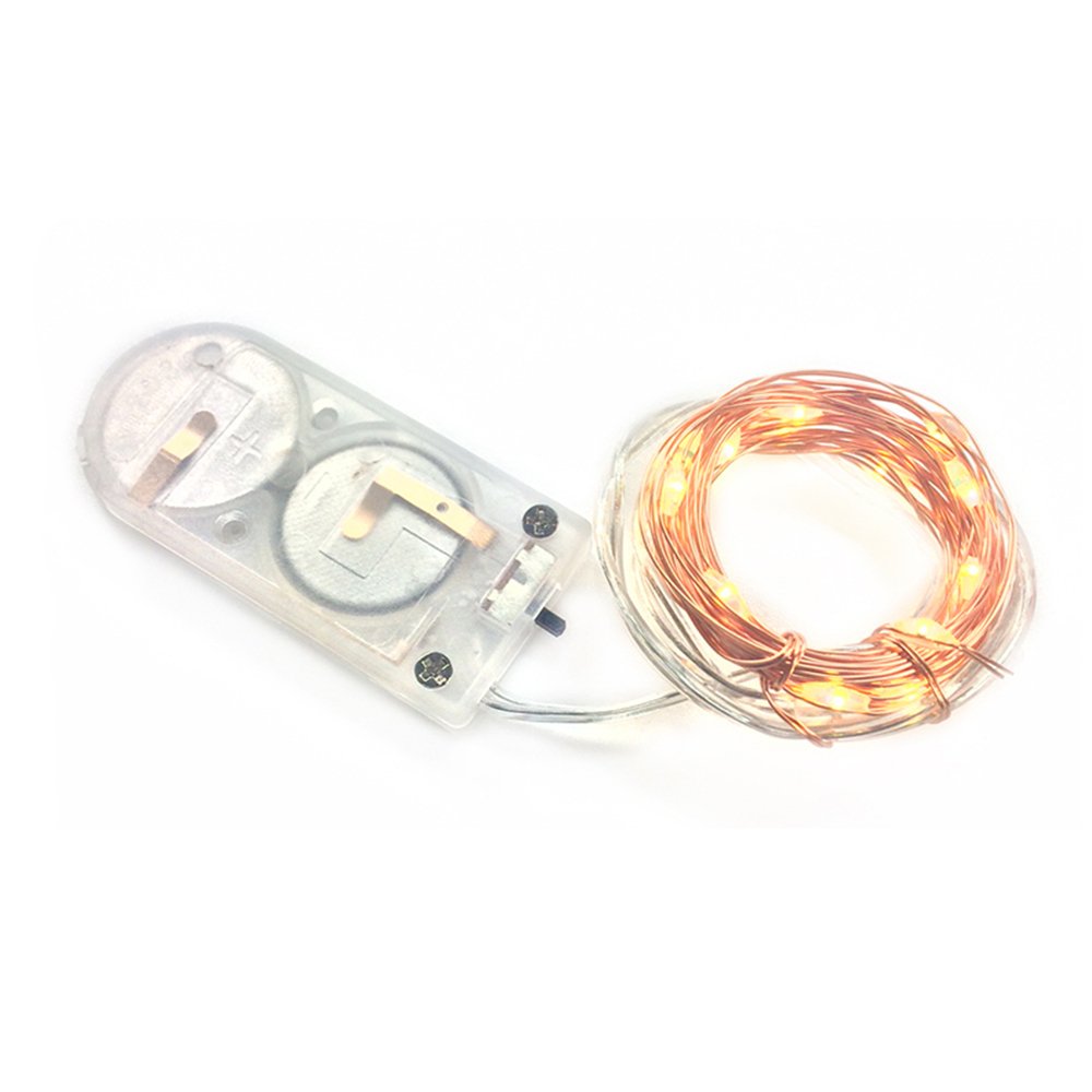 Unido Copper Wire LED Fairy String Lights, Warm White (Set of 6) Battery-Operated Indoor Outdoor Waterproof 6.5' FT. Each