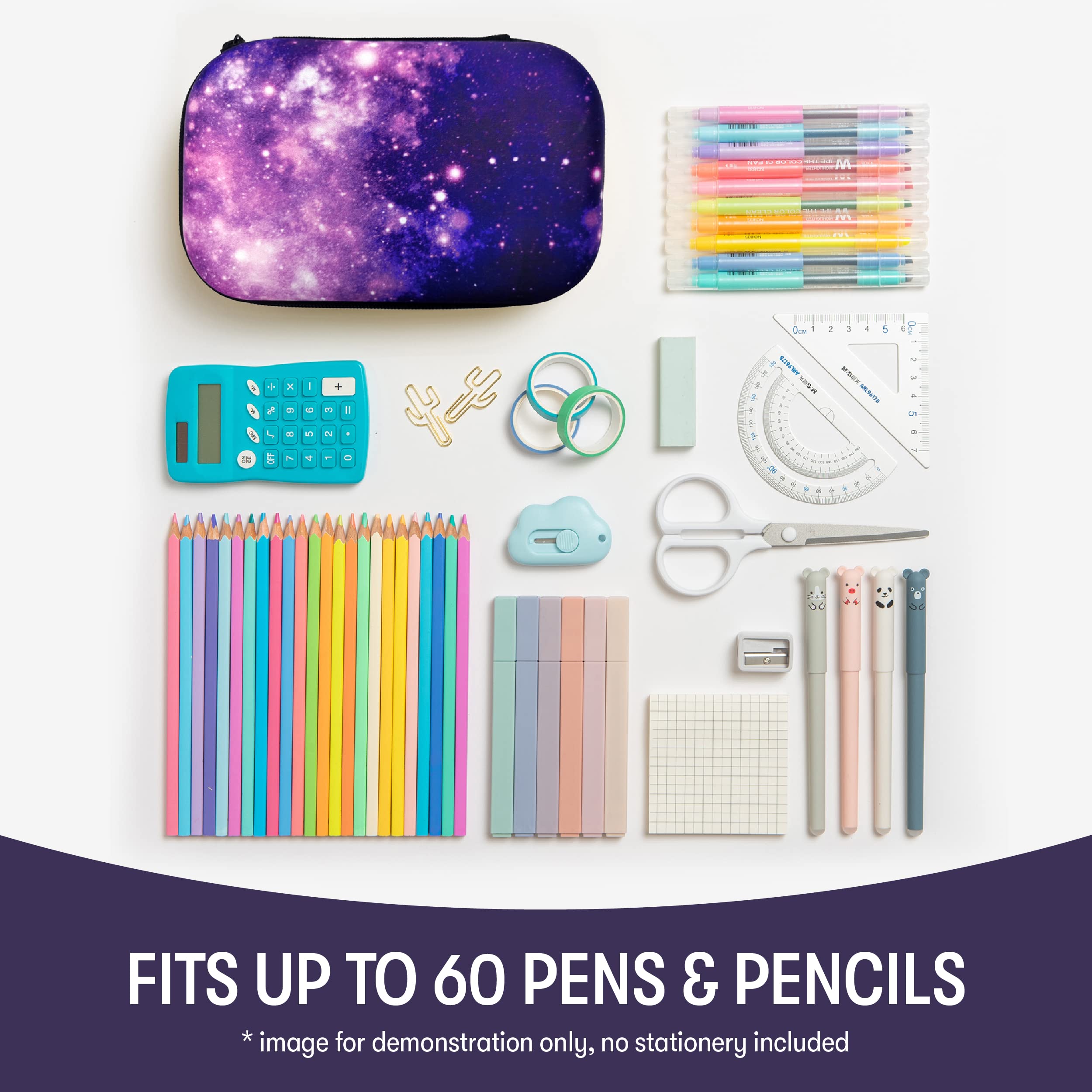 ZIPIT Galaxy Pencil Box for Girls | Pencil Case for School | Organizer Pencil Bag | Large Capacity Pencil Pouch