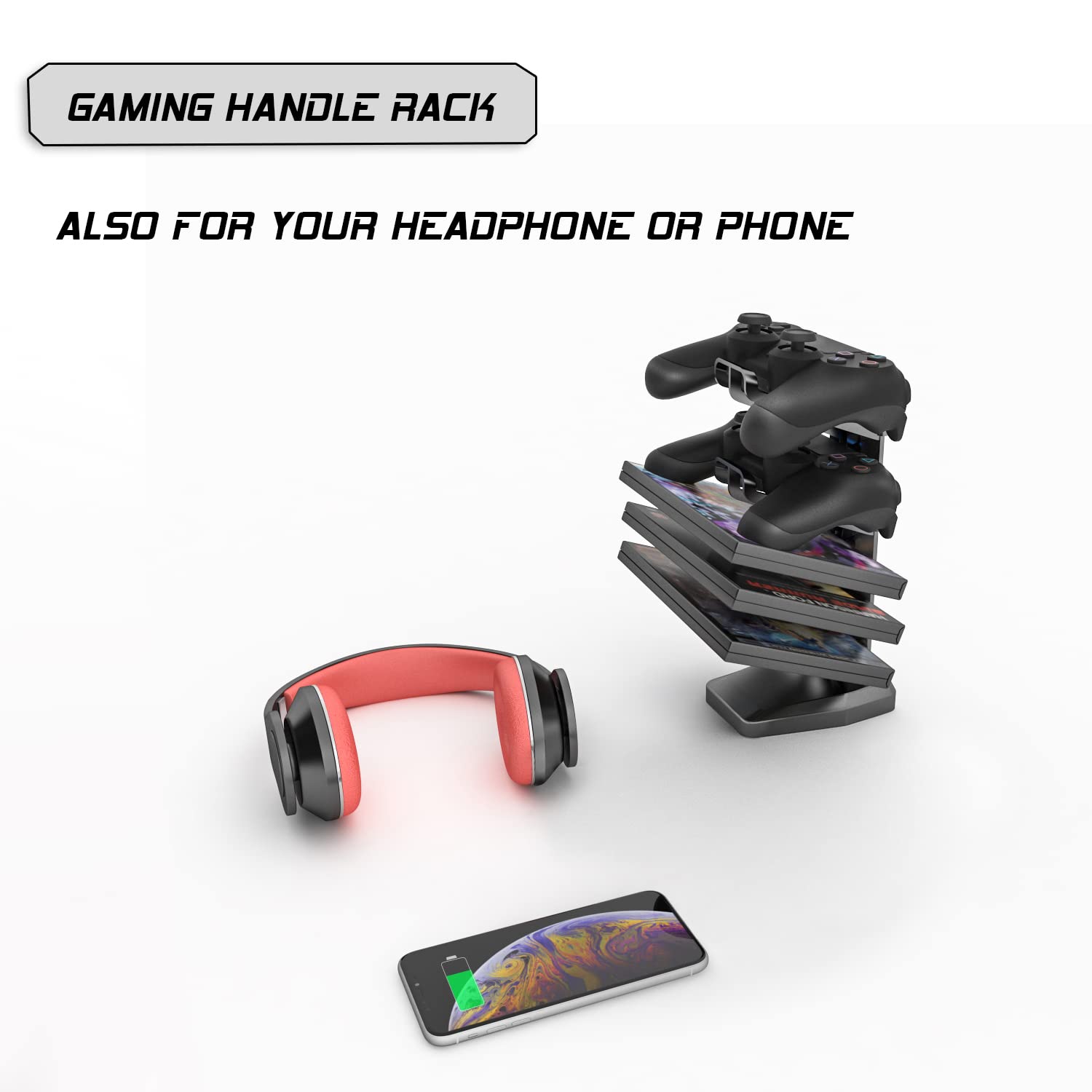 Waleaf Gaming Desk 55 inch, Gaming Computer Desk, PC Gaming Table, T Shaped Racing Style Professional Gamer Game Station with Large Mouse pad, Gaming Handle Rack, Cup Holder…