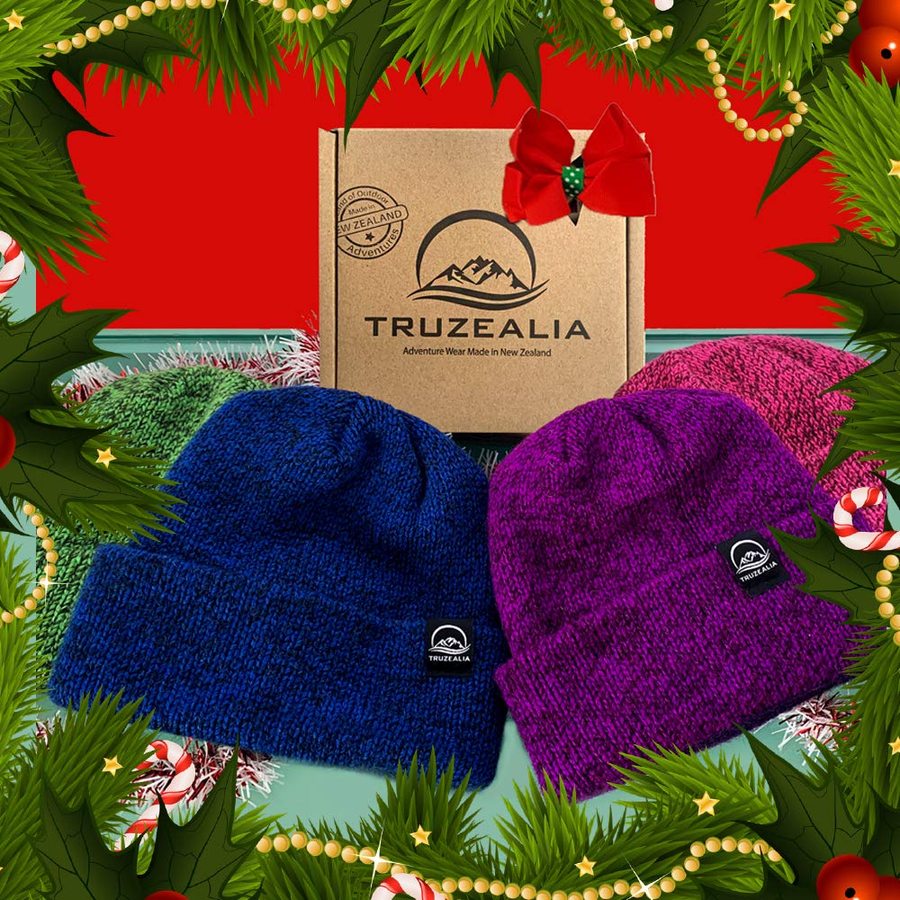 Truzealia Unisex Outdoor Merino Possum Lined Beanie, One Size, Green