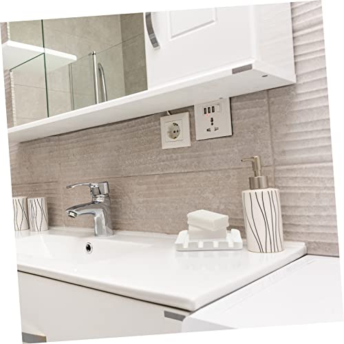 Zerodeko 2 Pcs Shower Soap Soap Container Diatomite Soap Holder Water Absorption Soap Pad White Soap Dish Quick Dry Soap Holder Soap Dishes for Bathroom Diatom Mud Soap Box Lining