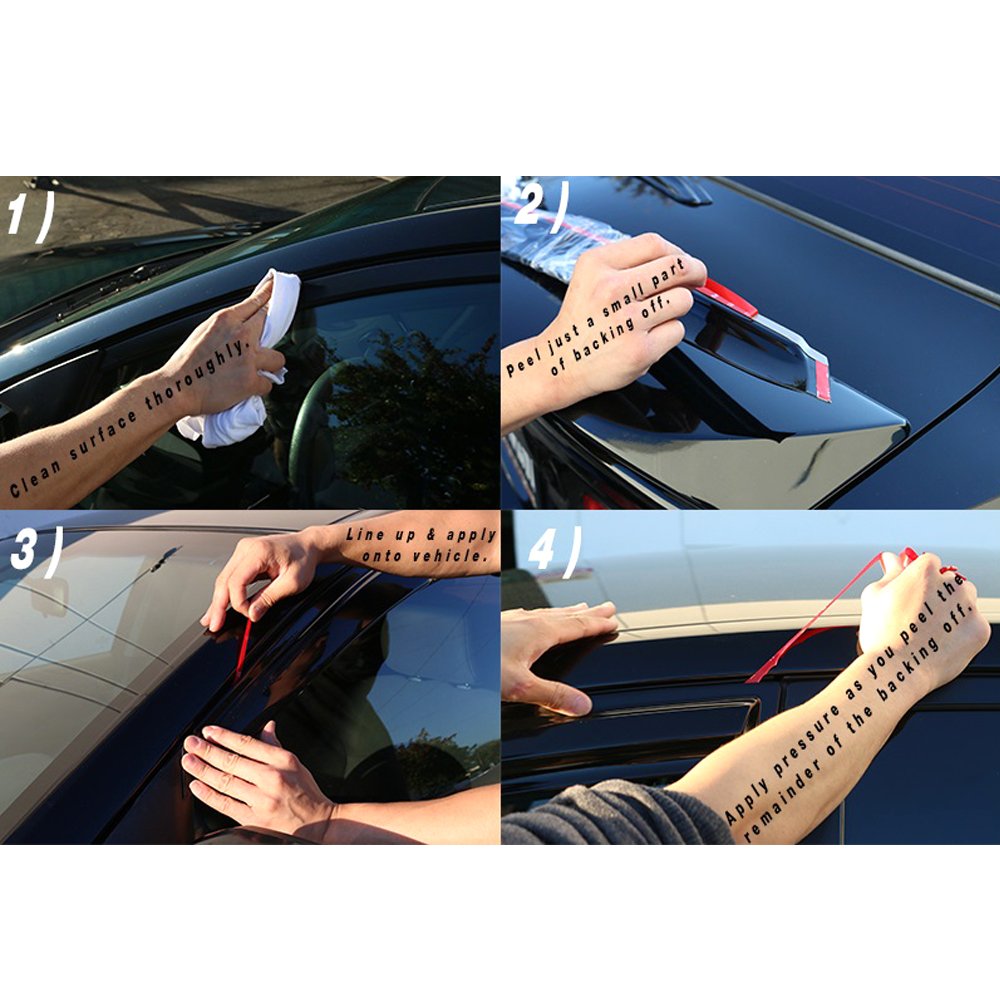 Window Visor Compatible with 2006-2012 Ford Fusion, Slim Style Acrylic Smoke Tinted & Semi-Transparent 4PCS Sun Rain Shade Guard Wind Vent Air Deflector by IKON MOTORSPORTS, 2007 2008 2009 2010 2011