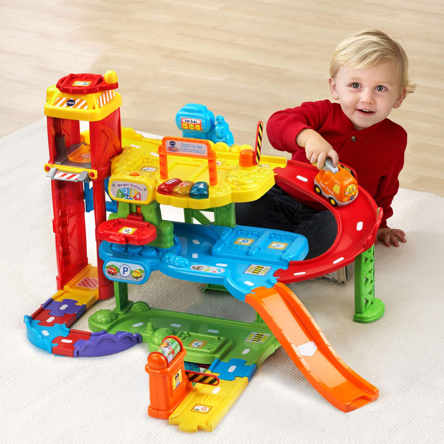 VTech Go! Go! Smart Wheels Park and Learn Deluxe Garage (Frustration Free Packaging), Multicolor
