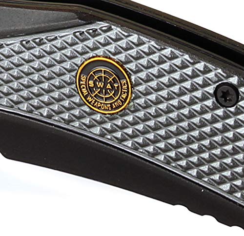 Vulcan Gear Emergency Service Tactical Assisted Open Metal Rescue Folding Knife (Black - S.W.A.T)