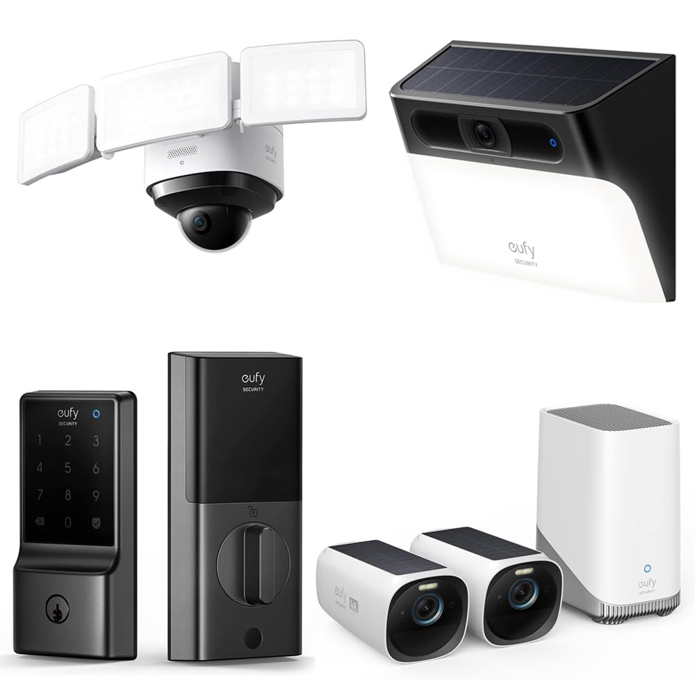 Wireless Home Security Camera System, eufy Security, eufyCam E 365-Day Battery Life, 1080p HD, IP65 Weatherproof, Night Vision, Compatible with Amazon Alexa, 2-Cam Kit, No Monthly Fee