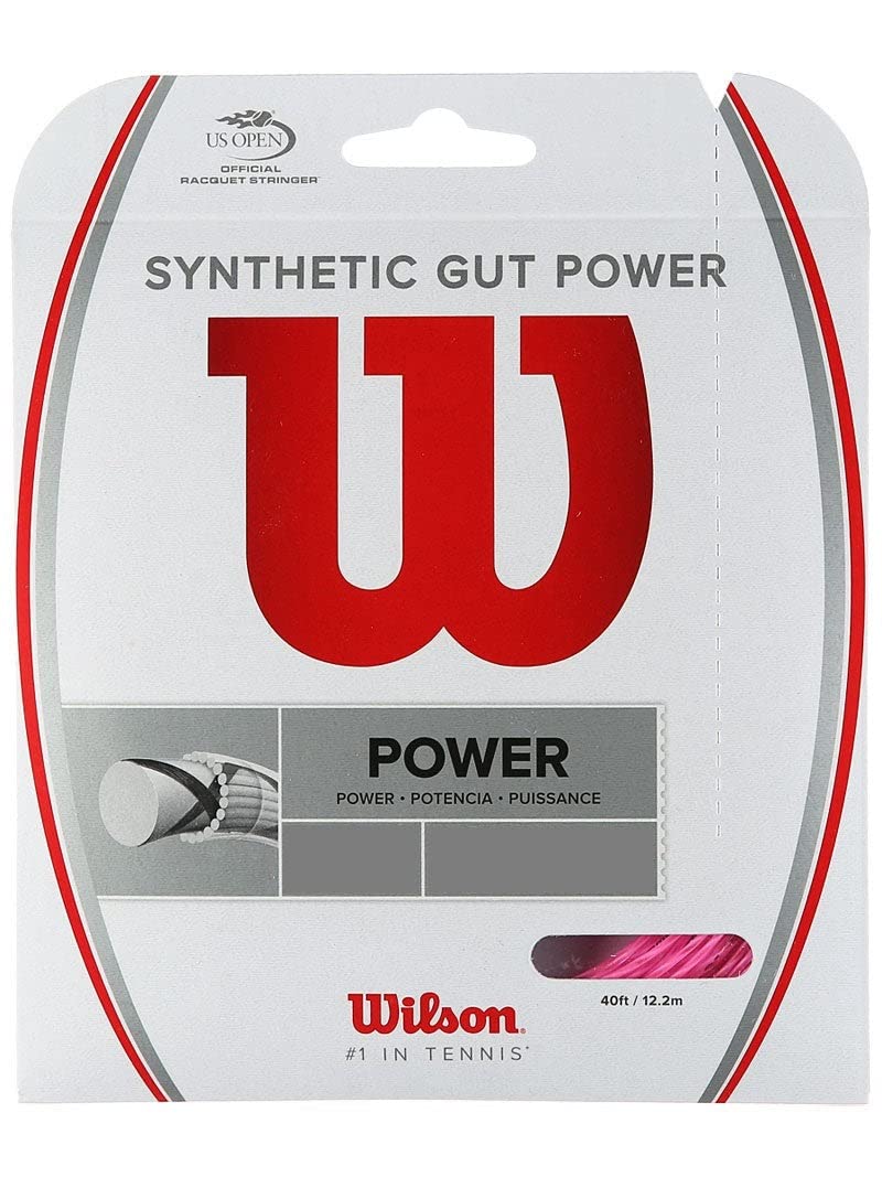 Wilson Synthetic Gut Power 16 Tennis String - Set, Purple