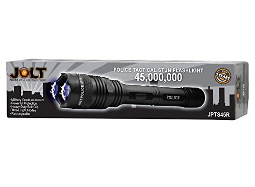 Street Wise Jolt Police 45,000,000 Tactical Stun Flashlight LED Rechargeable