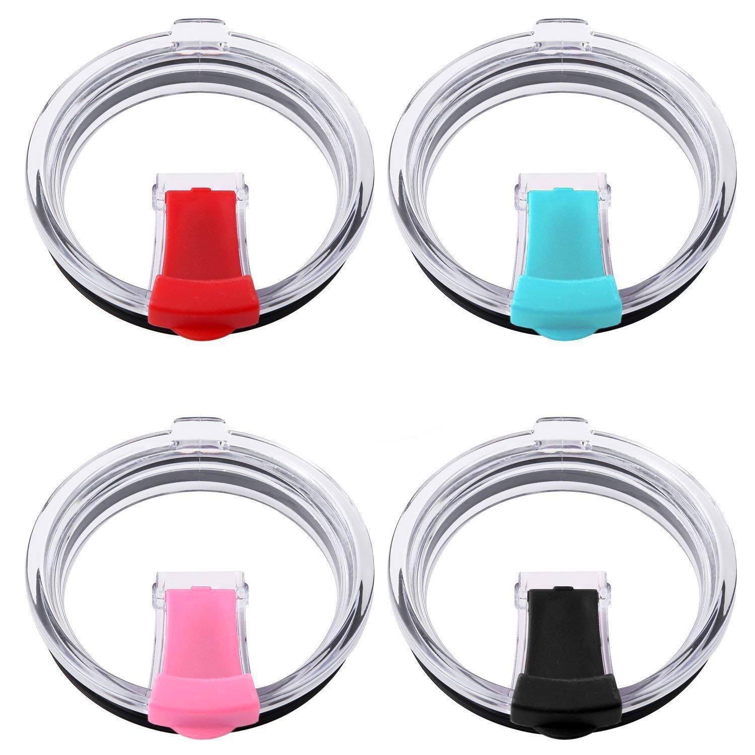 Tumbler Replacement Lids, IHUIXINHE Spill Proof and Splash Resistant Lid for Rambler, Ozark Trail, Rtic, BPA Free & Straw Friendly (30 Oz)