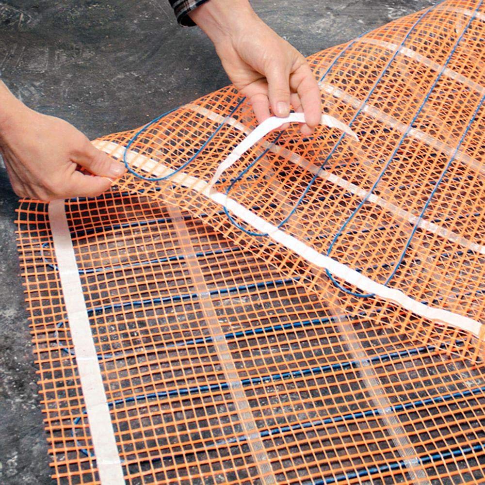 SunTouch (120V) Floor Heat Mat 25 sq ft, 30 x 10 configurable to fit Your Space, adds Luxury and Comfort to Any Room, mesh Design Allows for Fast and Easy one-Step Mortar Install Before Tile/Stone