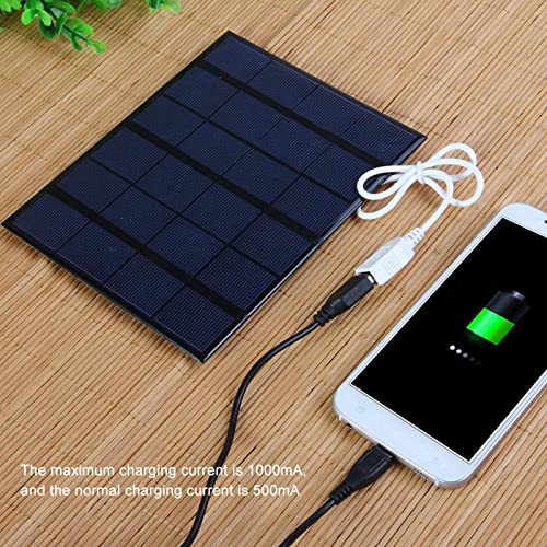 UPQRSG Mini Solar Panel, Monocrystalline Silicon Small Portable Solar Panel Charger, Energy Saving High Efficiency Usb Solar Panel, for Outdoor, Field Work