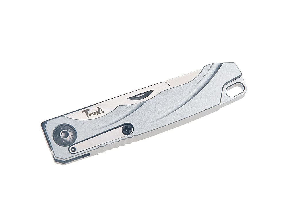 Tungyi Daily Pocket Folding Utility Knife with 10 Replaceable Quick Change Blades, Ultra Compact and Lightweight (Grey)