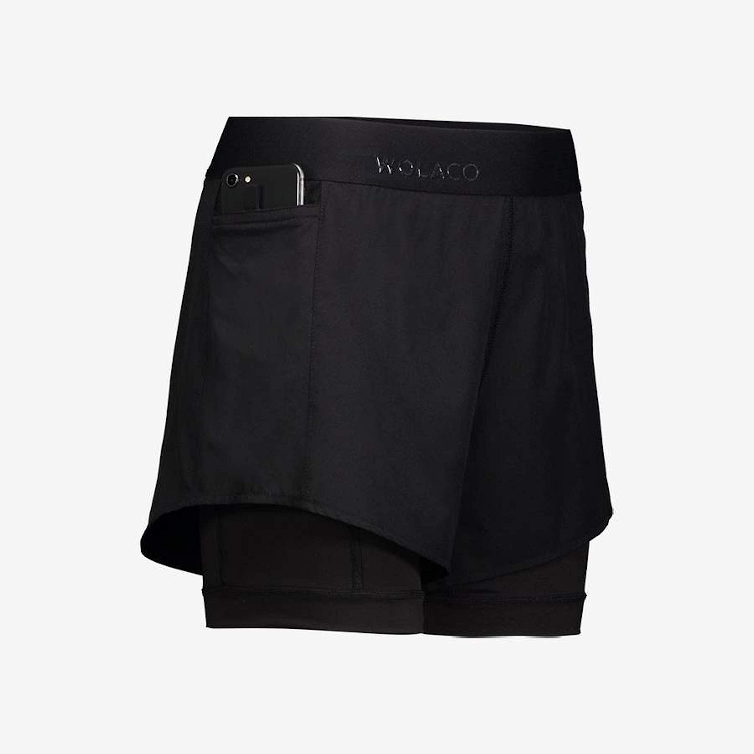 WOLACO Women's Grand 2-in-1 Gym Shorts, Athletic Breathable Workout Training Shorts with Pockets