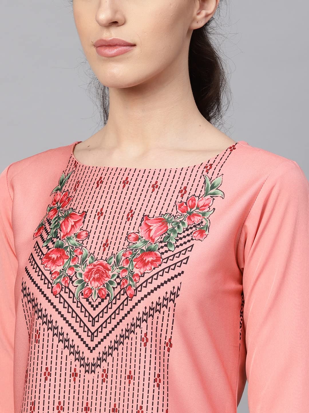 Vaamsi Crepe Digital Printed Kurti(VPK1612A_Pink_XL)