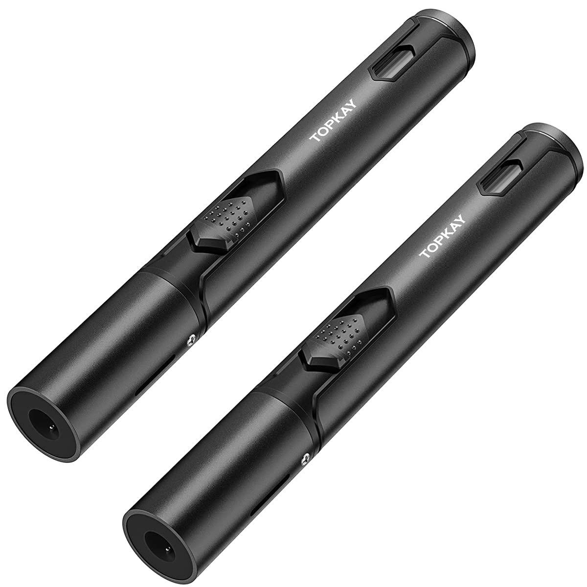 Torch Lighters, 2 Pack, Butane Lighters, Adjustable Jet Flame Torch Lighters, Windproof Butane Refillable Gas Torch Lighter Long Lighter for Candle, Grill, BBQ, Fireworks(Butane Not Included) Black