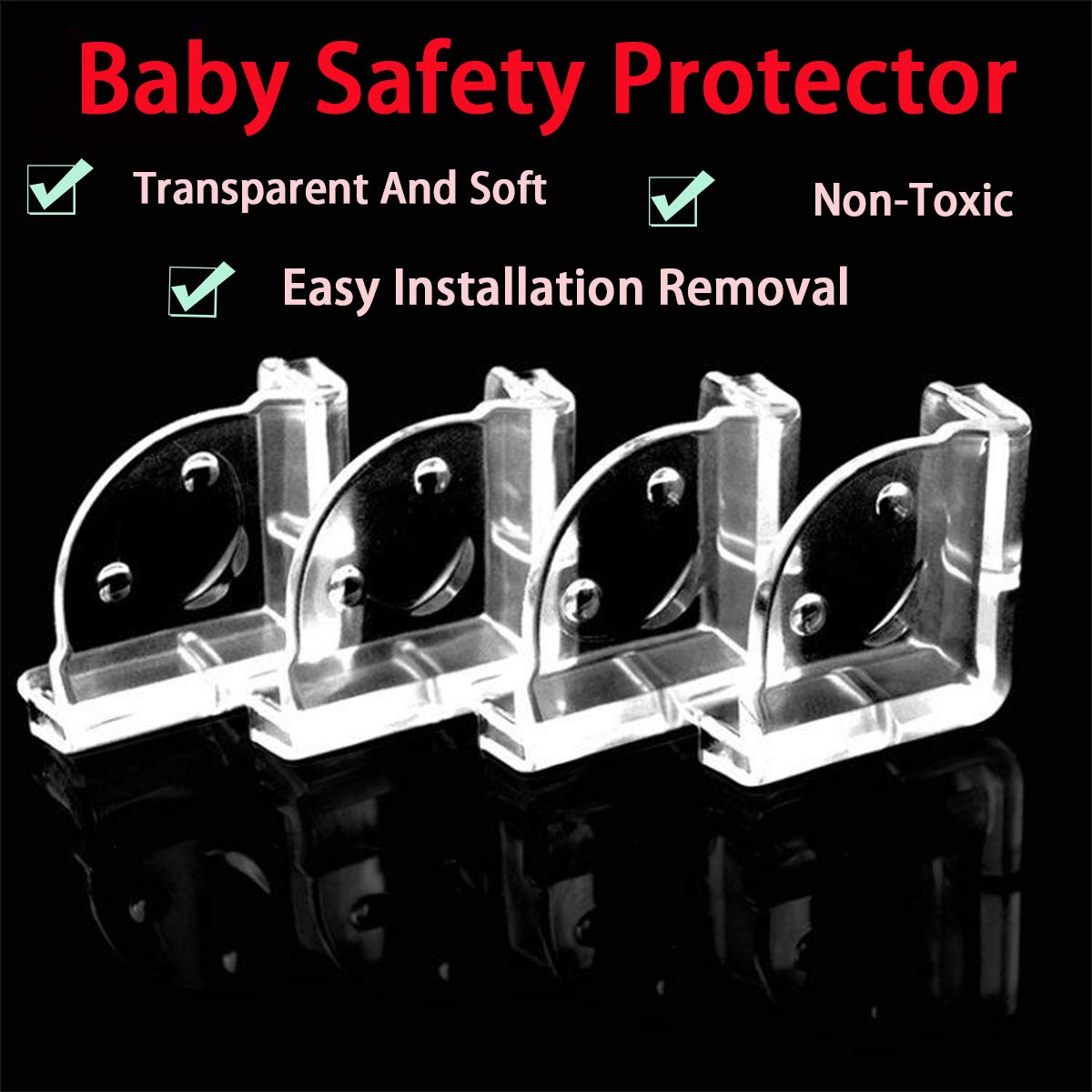 YOHOTA Corner Protector Baby, Guards Corner Cushion for Child Safety for Furniture, Slim Table, Windows, Bed (20 Pack Smiley face)