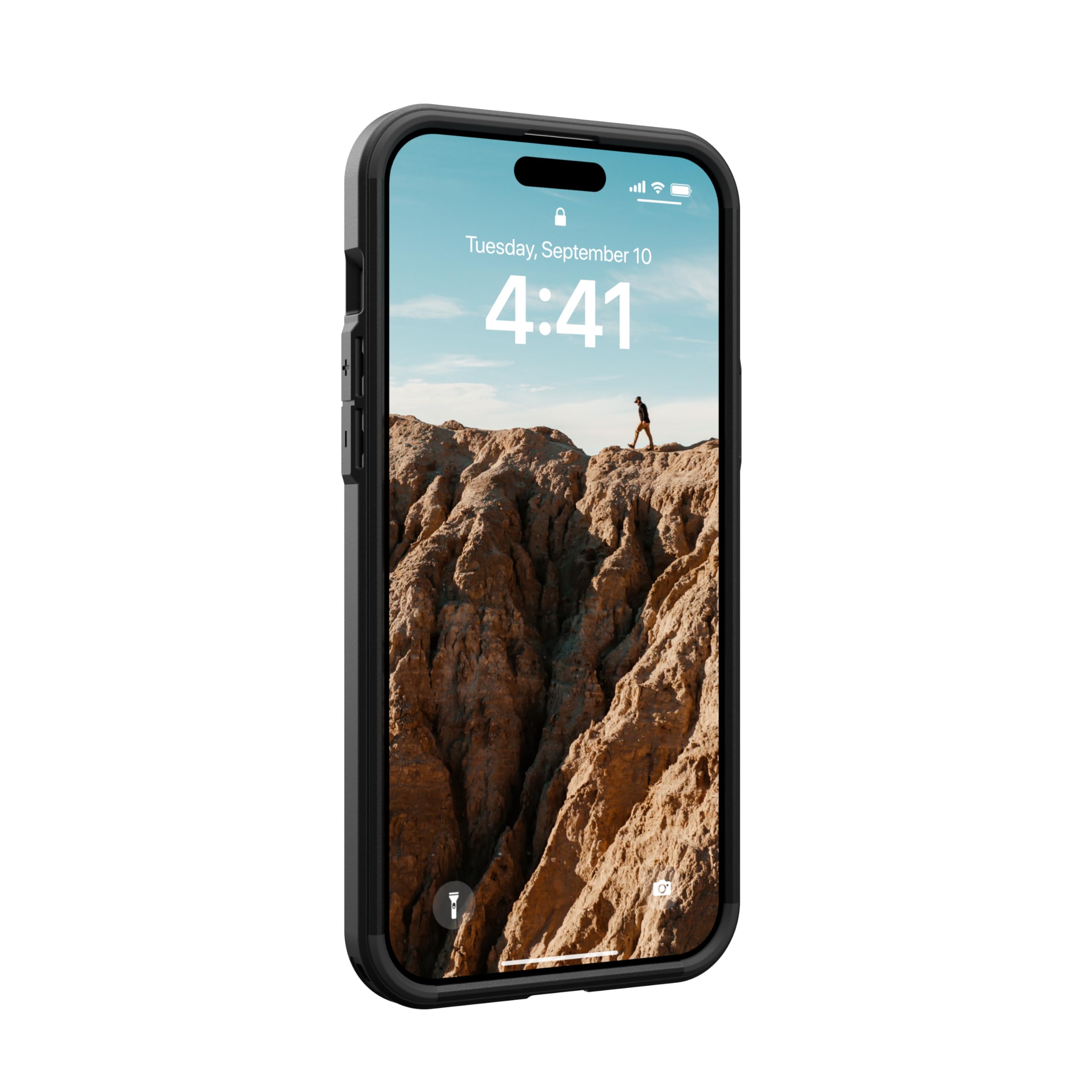 URBAN ARMOR GEAR UAG Case Compatible with iPhone 15 Plus Case 6.7" Civilian Black Built-in Magnet Compatible with MagSafe Charging Rugged Military Grade Dropproof Protective Cover