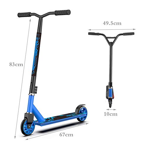 zxcvb Stunt Scooters,Street Scooters,Sports Stunt Jumping and Push Scooters Under 8 Years Old,Both Adults and Children Can Use,Blue-Scooter