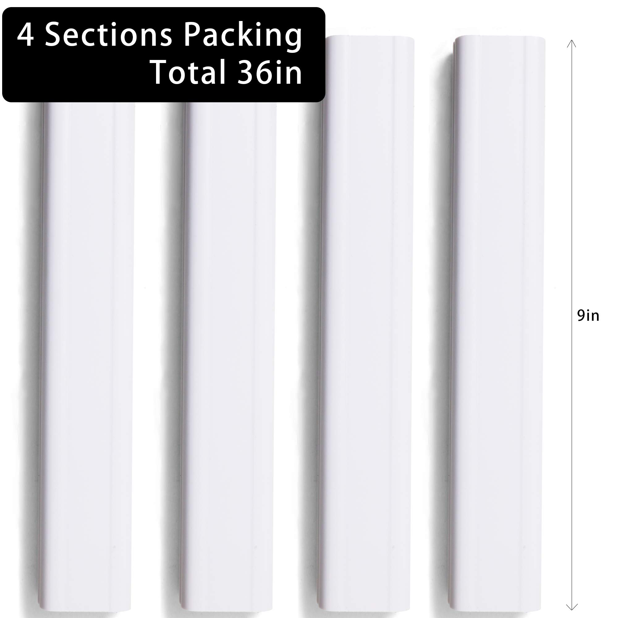 TV Cord Cover, 36 inch Cable Concealer for Wall Mount TV System, Paintable Cable Management Raceway to Hide Wires, W1.6 x H0.8,White