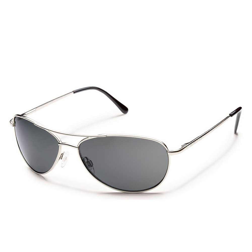Suncloud Optics Patrol Polarized Sunglasses(Silver,Gray Polarized)