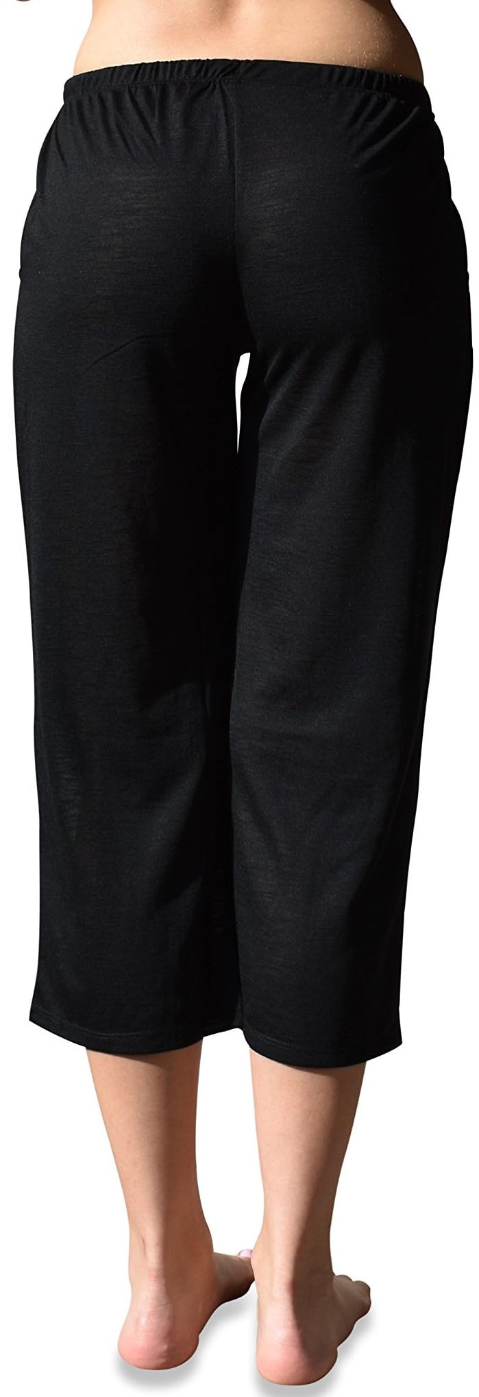 Women's 4 Pack Casual Active Relaxed Flowy Fit Capri Semi Sheer Cropped Bermuda Short Pants (4 Pack -Black/Royal/Grey/Khaki, XX-Large)