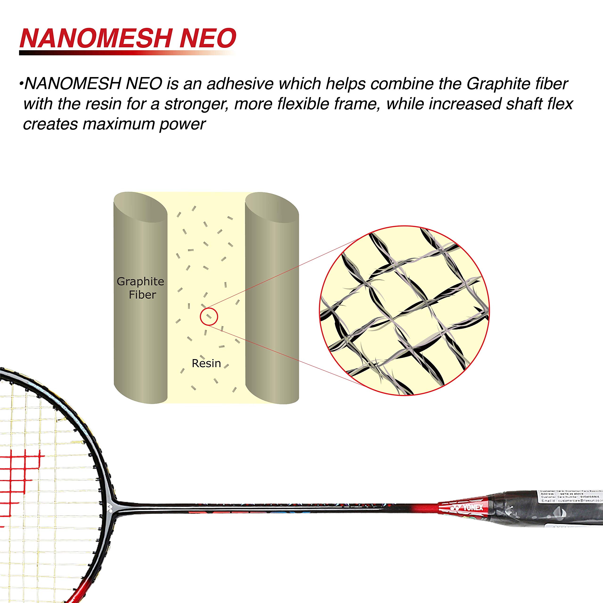 YONEXYONEX Astrox Smash Badminton Racket, Black/red