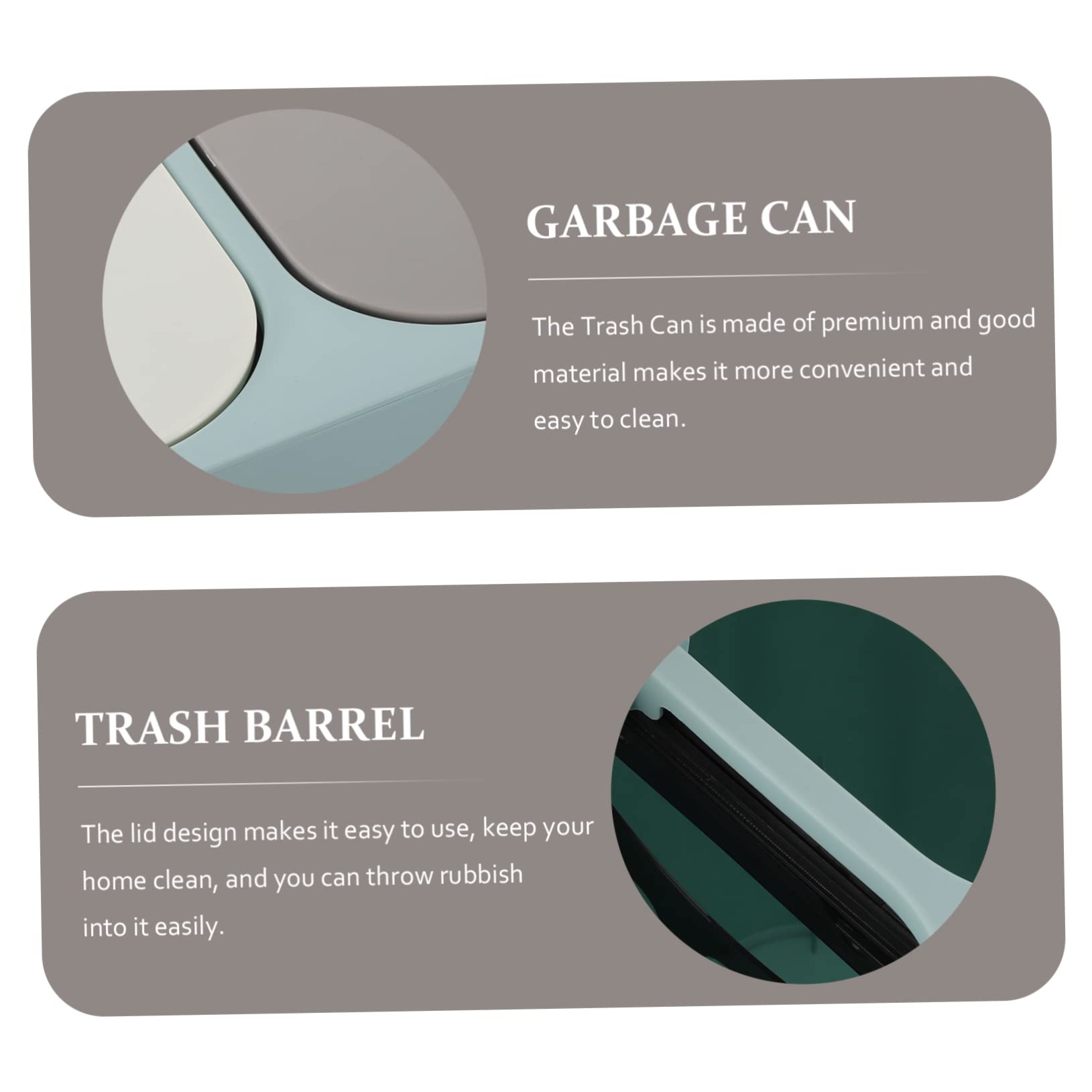 WATIIFUFU Sorting Trash can Dual Garbage bin Recycle bin with lid Kitchen Waste Container Rubbish Basket Kitchen Waste bin Garbage Pail Waste Paper Basket Trash Bucket pp Shanghai Household