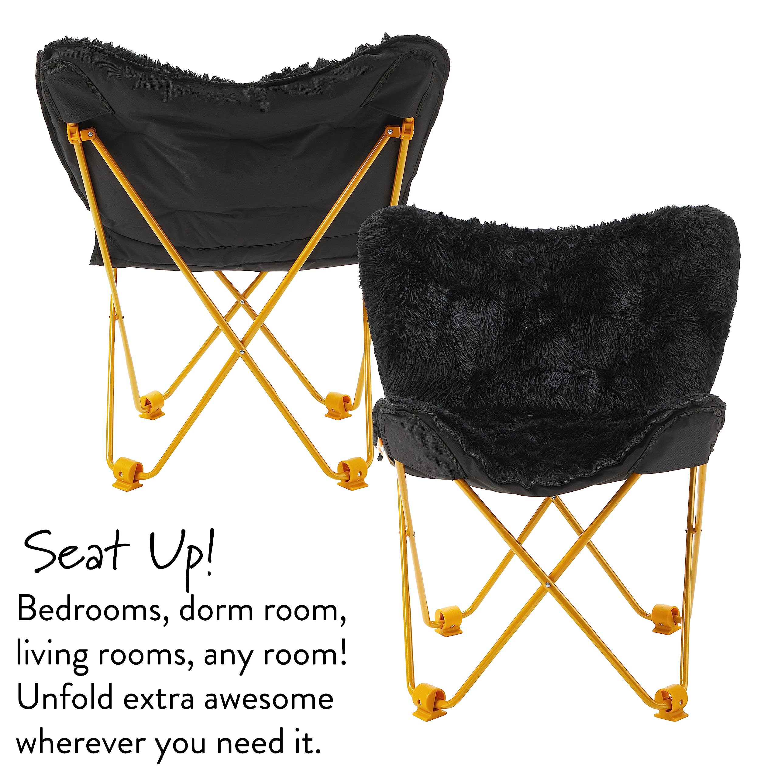 Urban Lifestyle WK657564 Mongolian Butterfly Chair, Silver