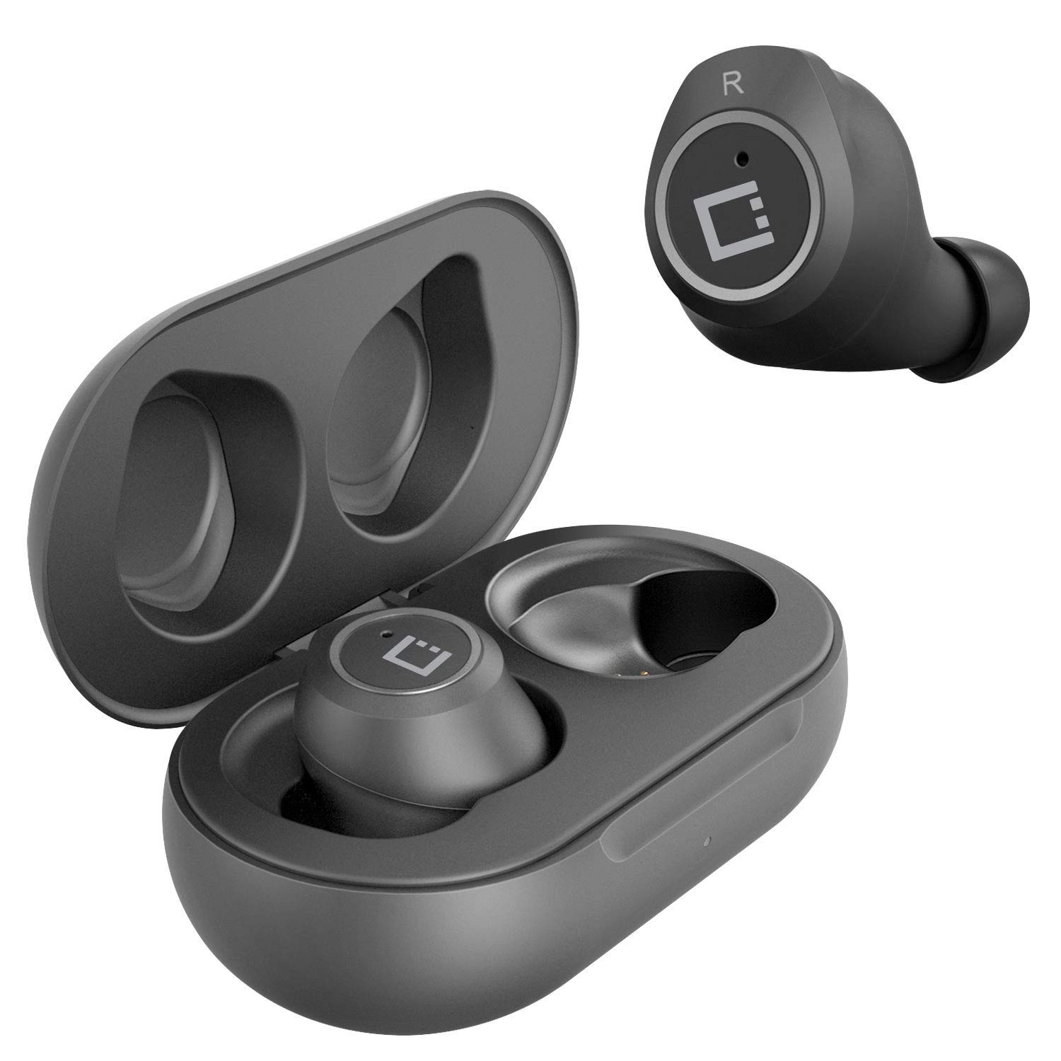 Wireless V5 Bluetooth Earbuds Compatible with Alcatel 4013M with Charging case for in Ear Headphones. (V5.0 Black)