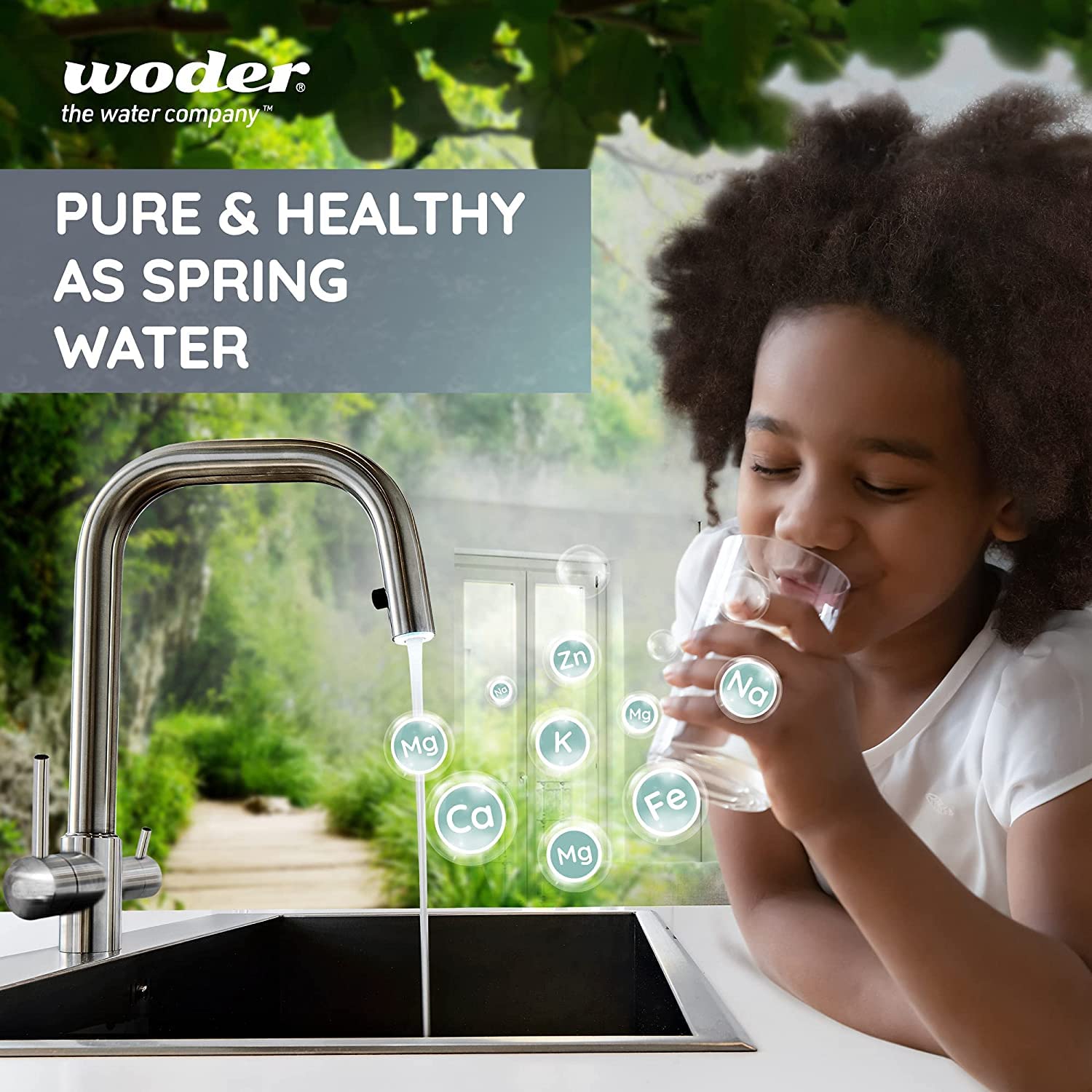 Woder WD-S-5K-ADV-JG High Capacity Advanced Inline Water Filter with ¼” John Guest Fittings - WQA Certified 5,000gal – Removes Chlorine, Lead, Chromium 6, Heavy Metals, Odors/Contaminants – USA Made
