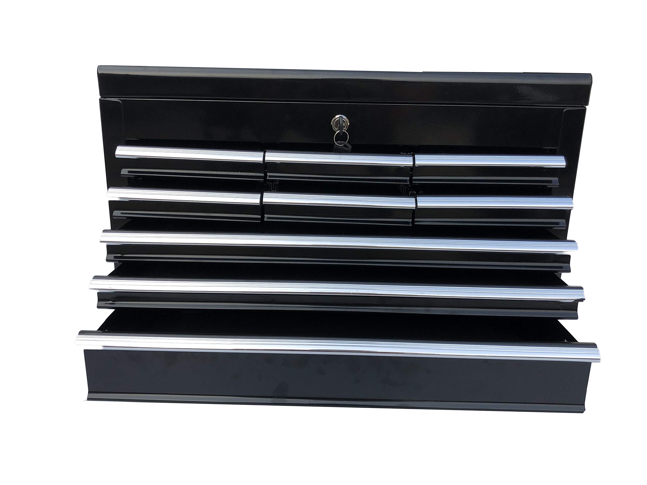 Workington Portable Metal Tool Chest with 9 Drawers, 24" 9-Drawer Tool Chest Cabinet with Ball Bearing Drawer Slides, Steel Tool Storage Box Organizer 4006 Black