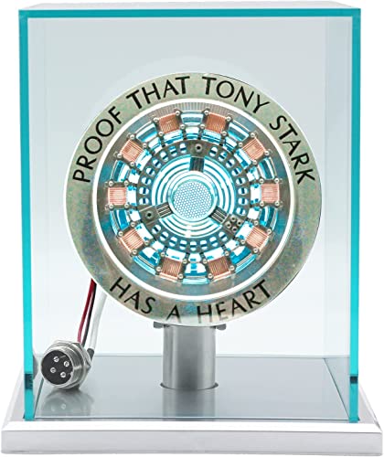 WGJKBVH 1:1 Reactor LED Light, MK1 Model LED Light, Tony Stark Has a Heart, Arc Reactor Lamp USB Vibration Sensing Control Interface，with Display Case (mk1)