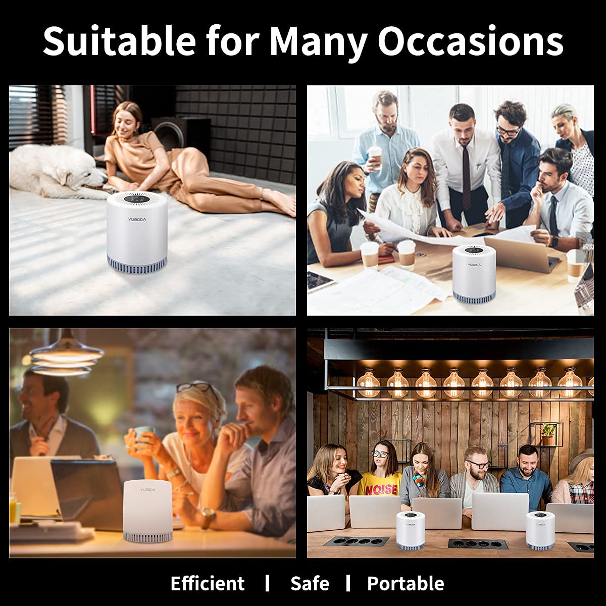 YUBODA Air Purifier for Home - Portable Small HEPA Air Purifier for Bedroom, Office, SY908(Available for California)