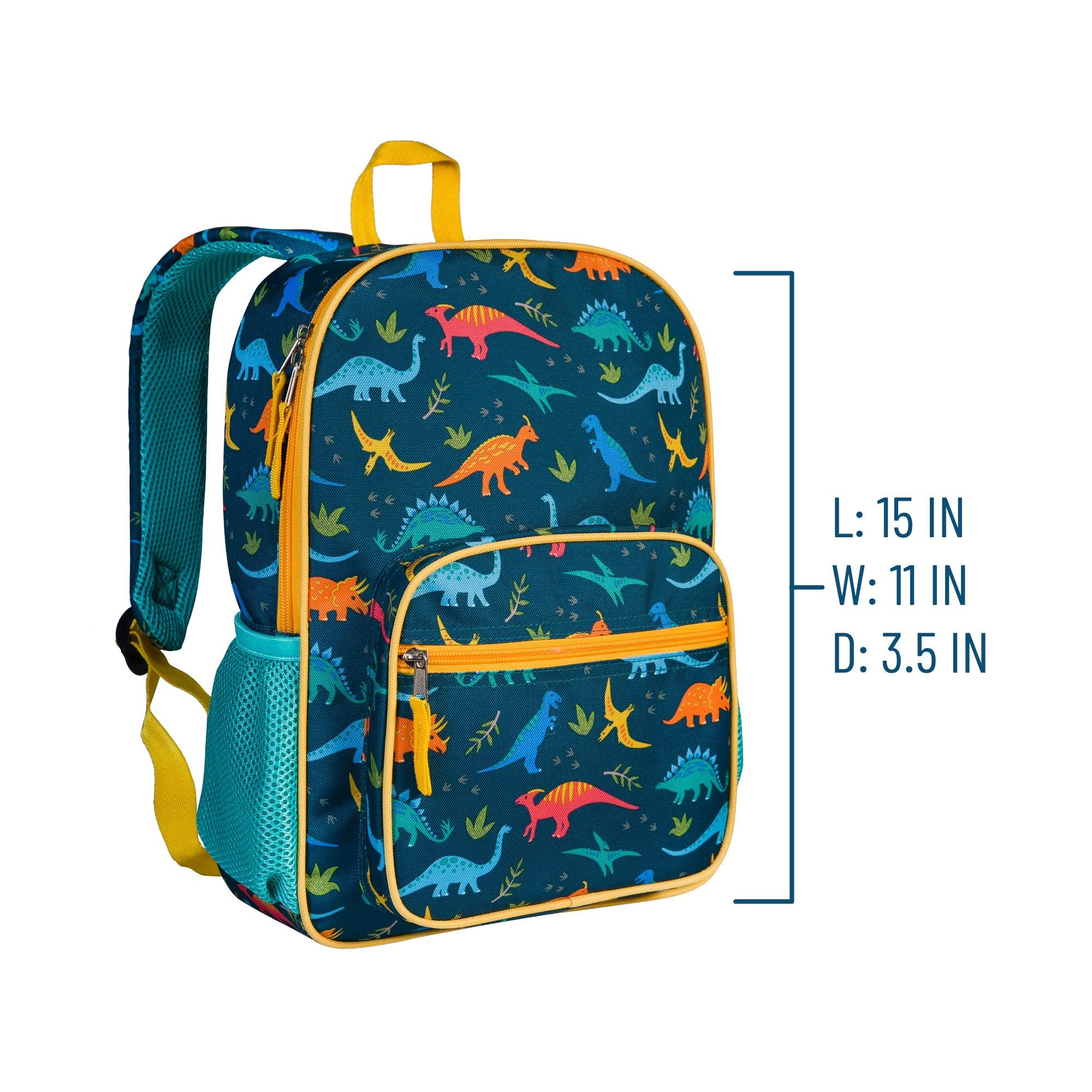 Wildkin Kids Eco Backpack for Boys & Girls, Perfect for Elementary Recycled Backpack, Features Padded Back & Adjustable Strap, Ideal for School & Travel Backpacks for Kids (Jurassic Dinosaurs)