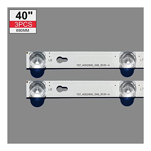 XENITE Fit for TCL L40P1A-F Light Bar TOT-40D2900-3X8-3030C YHA-4C-LB4008-YH07J Total Length 69CM 3 Light Bars led Backlight Strips