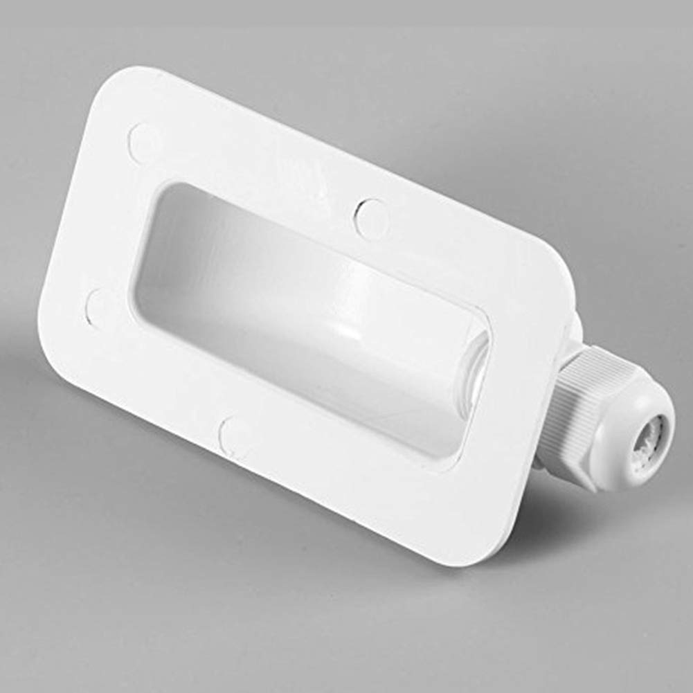Waterproof Solar Panel Cable Entry Gland Single Hole UV Resistance Roof Cable Gland Box for RV Caravan Boats Yachts (White)