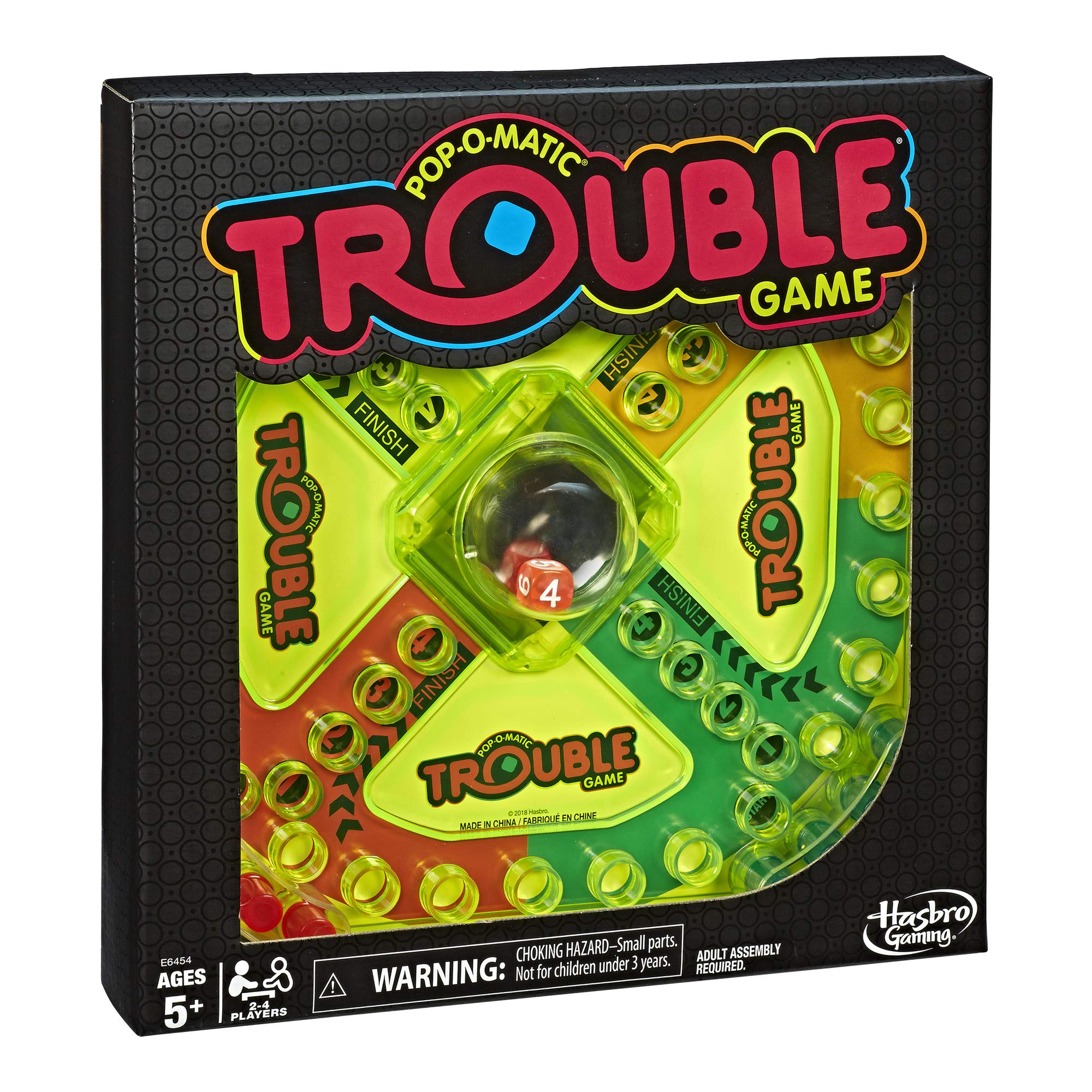 Trouble Neon Pop Classic Board Game for Kids 5+