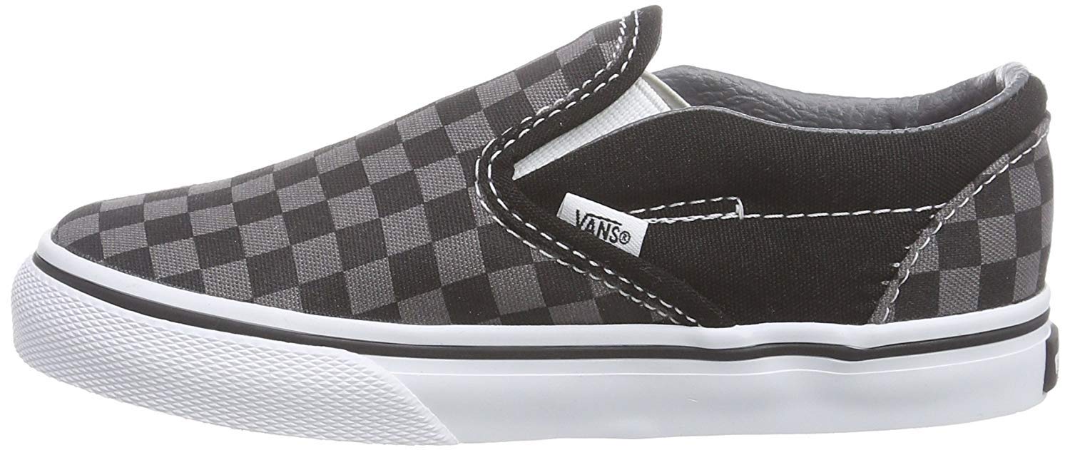 Vans Unisex-Child Classic Slip-On Core-K, Check Black/Pewter, 5 M US Toddler
