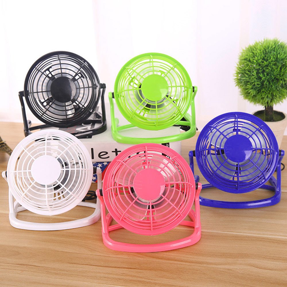 Wffo Notebook Laptop Computer Portable Super Mute PC USB Cooler Desk Mini Fan New (White)