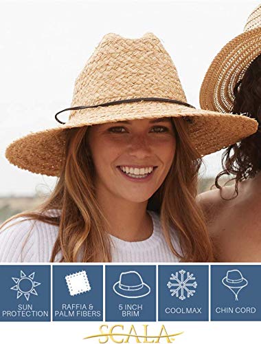 Scala Women's Raffia Lifeguard Hat, Natural, One Size