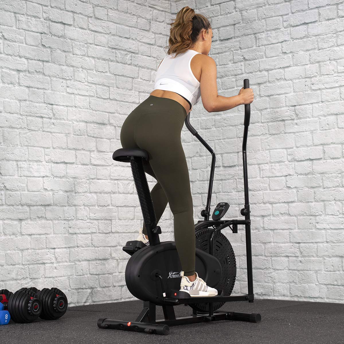 XtremepowerUS Ab Machine Abdominal Workout Crunch Fitness Exercise Workout, Silver/Black (Dual Action Elliptical)