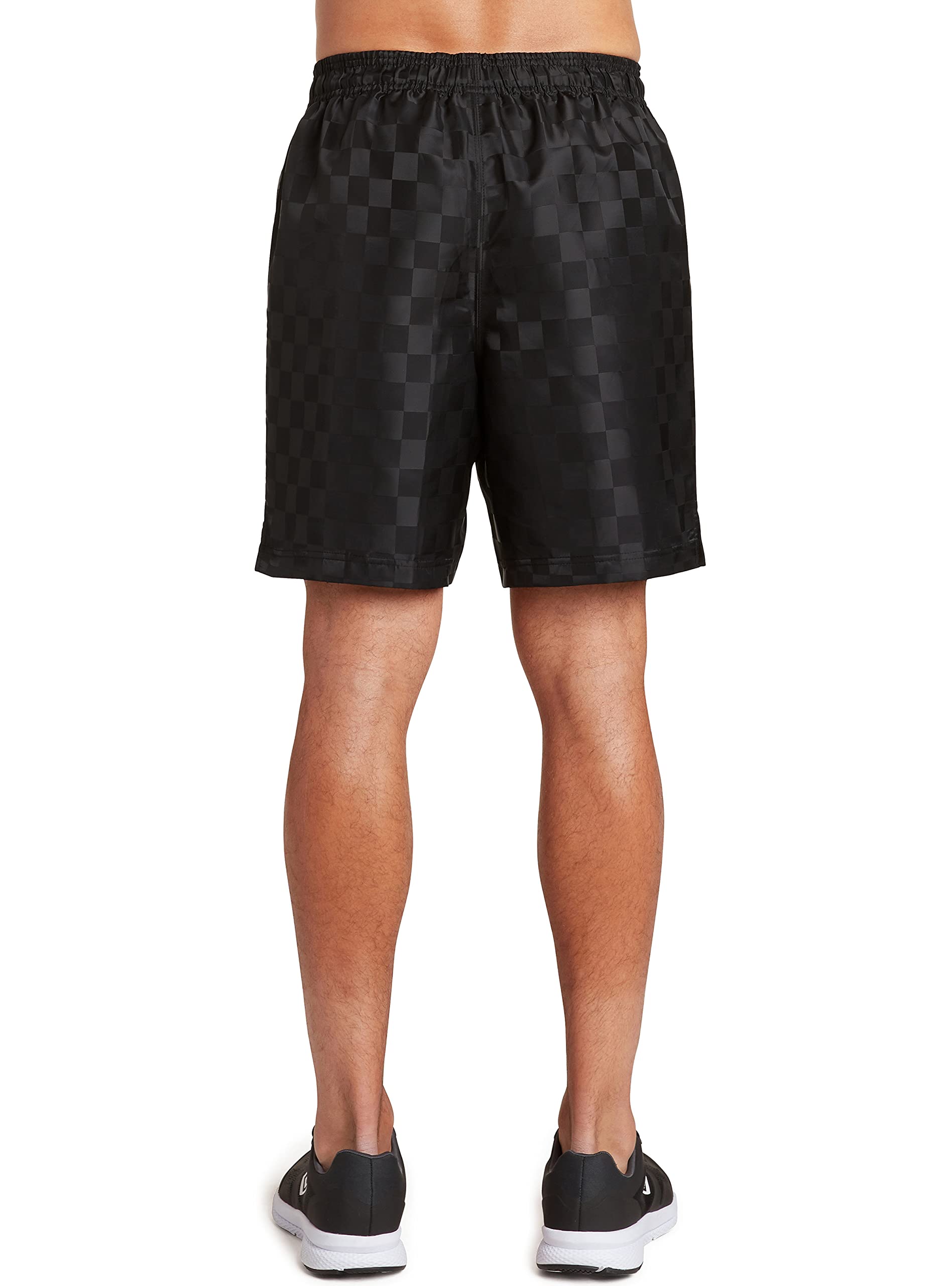 Umbro Mens Checkered Short, Black Beauty/White, X-Large US
