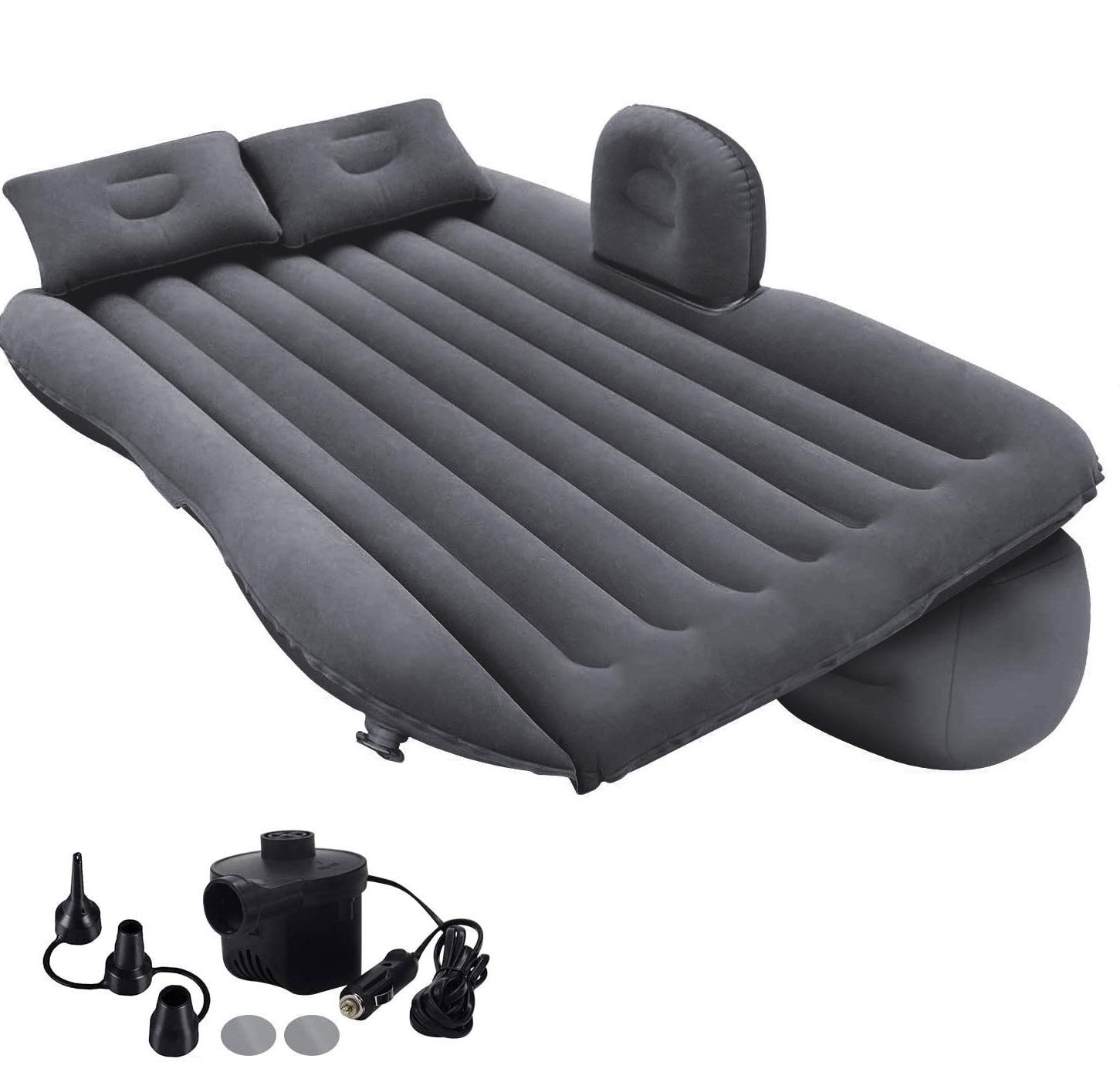 Zmarthumb - Inflatable Car Air Mattress with Pump (Portable) for Travel, Camping, Vacation as Truck SUV Minivan Back Seat Blow-Up Sleeping Pad, Compact Twin Size Bed