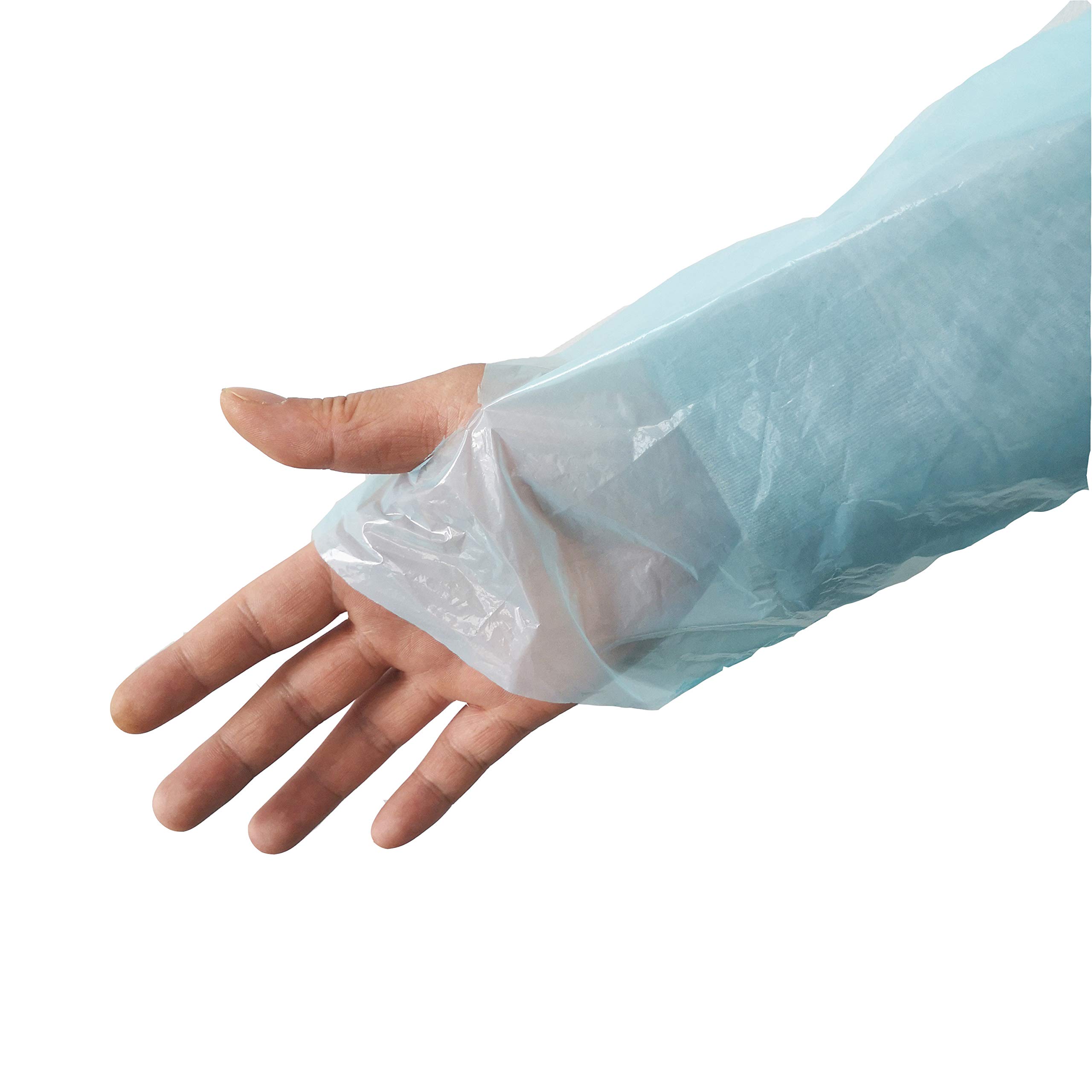 ZMDREAM Disposable CPE Isolation Gown Individual Wrapped with Thumb Hole Pack of 10