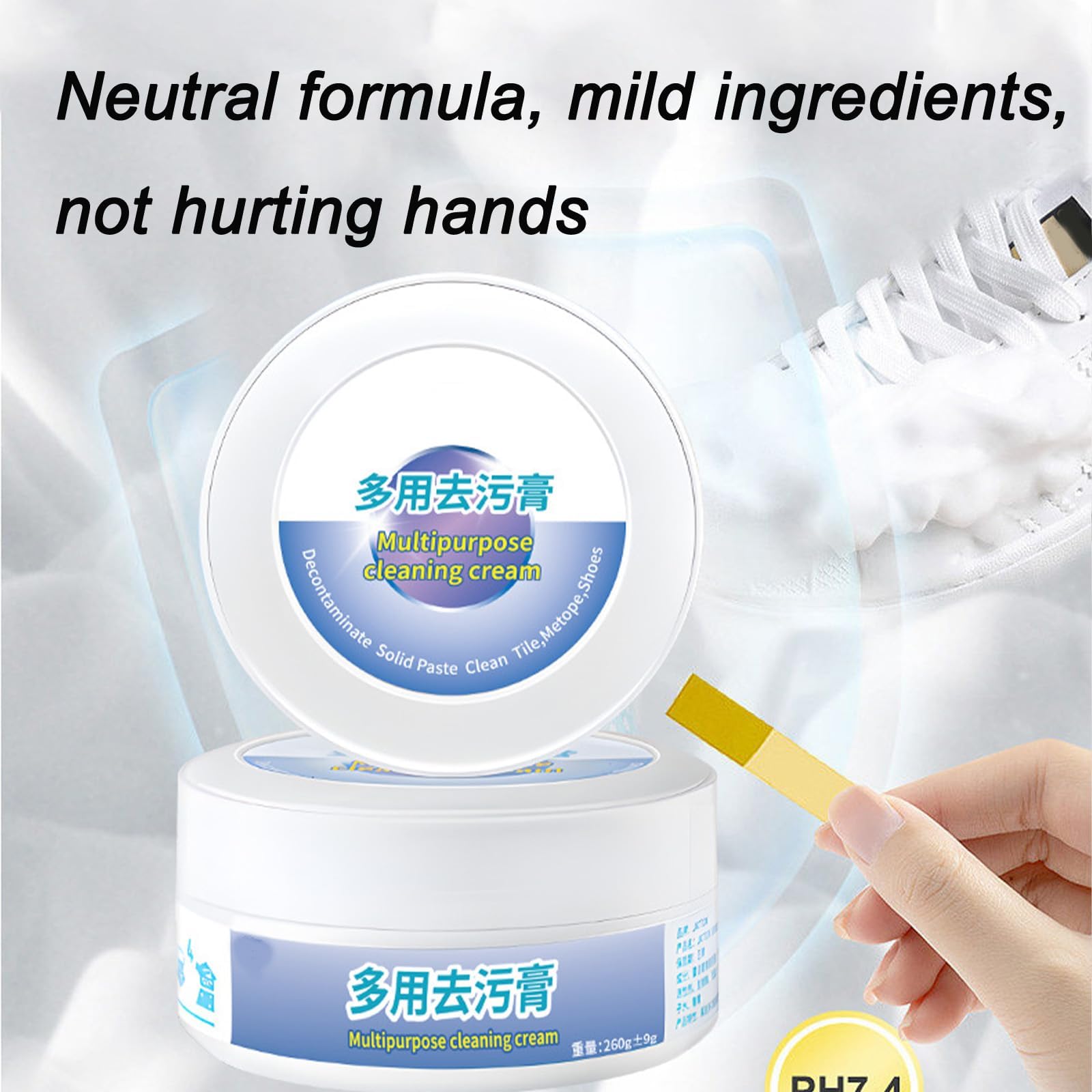 znvwki Mallify Shoe Cleaner, Mallify Cleaner, Mallify Shoe Cleaner, Mallify Multifunction Cleaning and Stain, Multipurpose Cleaning Cream -1pcs