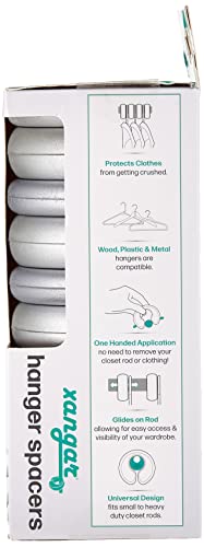 Xangar 60 Pack Hanger Separators, Silver