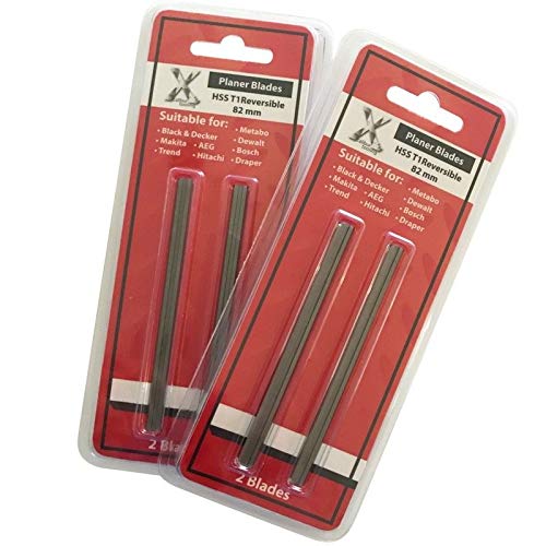 Xcalibur Tooling 3-1/4" Planer Blades HSS reversible Compatible with Bosch Black and Decker DeWalt set of 4