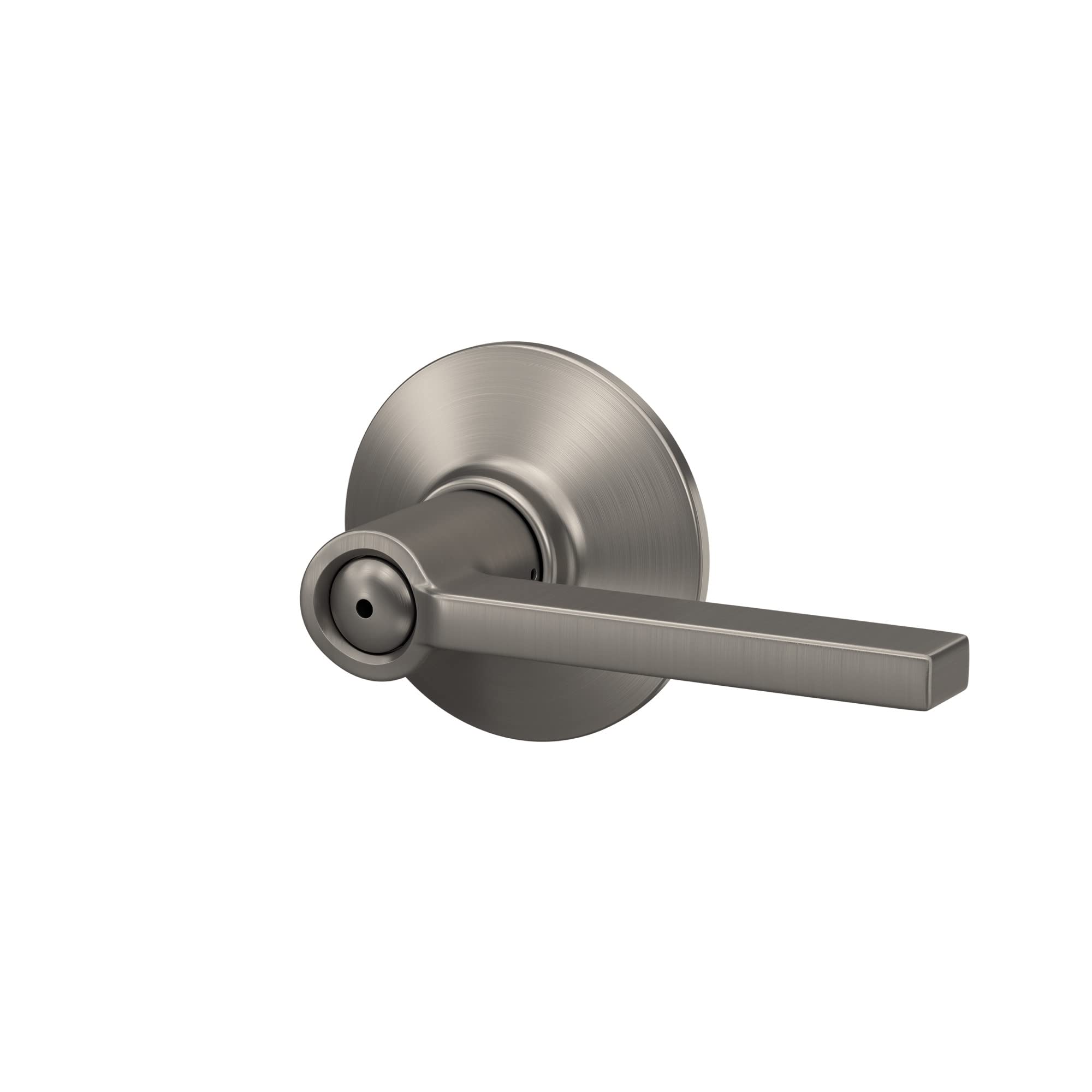 Schlage F40 V LAT 619 Latitude Door Lever, Bed & Bath Privacy Lock, Satin Nickel