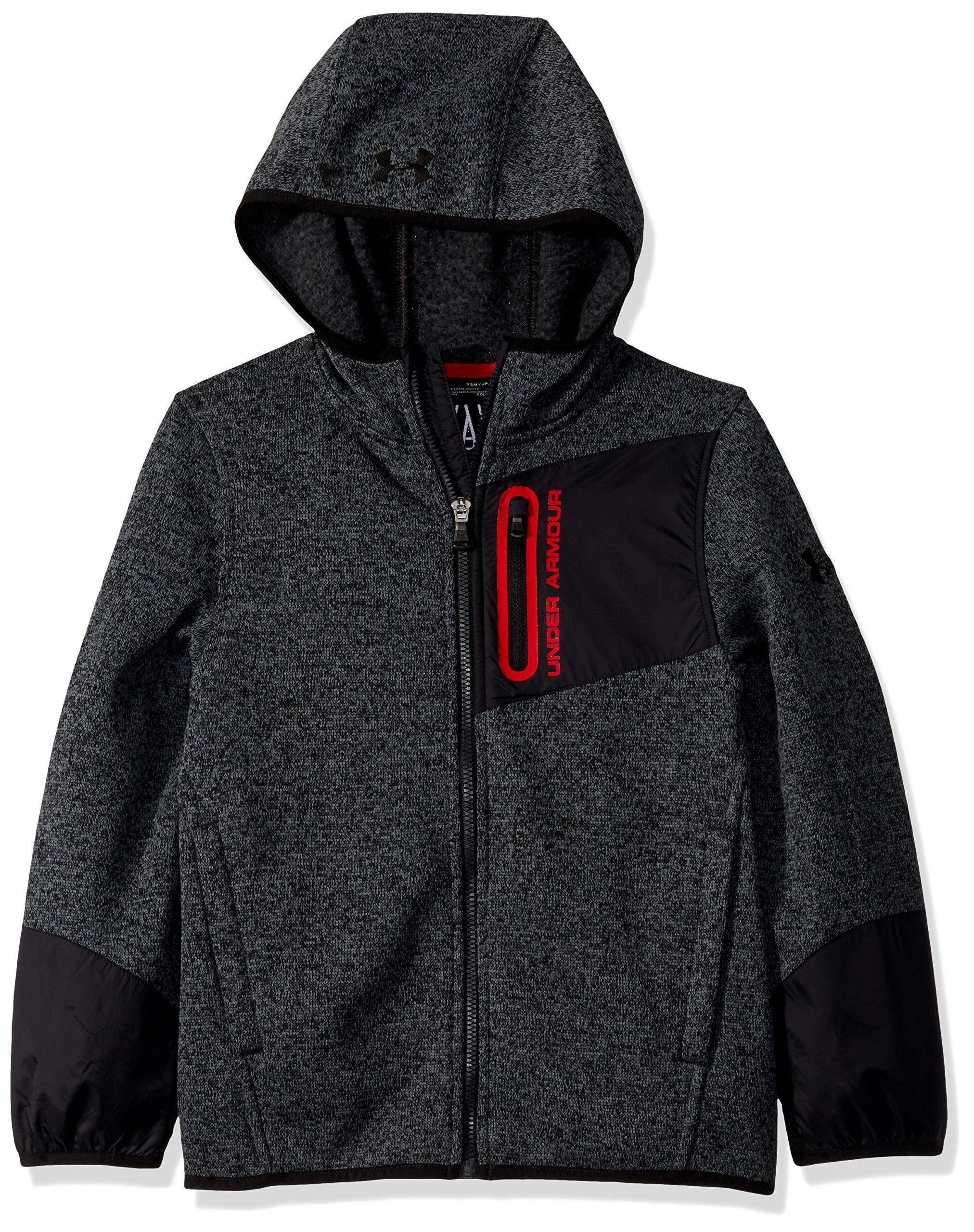 Under Armour Boys' Little UA Specialist Sweater Fleece, Powderkeg Blue F19, 7