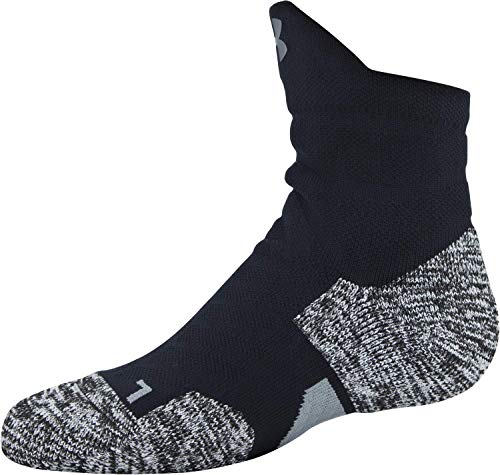Under Armour Drive Basketball Quarter Socks, 1-Pair, Black, Shoe Size: Mens 8-12, Womens 9-12