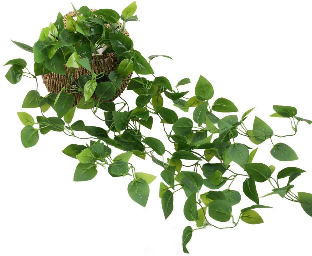 XHXSTORE 3.45 Ft Artificial Hanging Plants Fake Ivy Vine Plant Hanging Wall Plants Greenery for Home Shelf Bathroom Wedding Garland Indoor Outdoor Patio Decor (No Baskets)